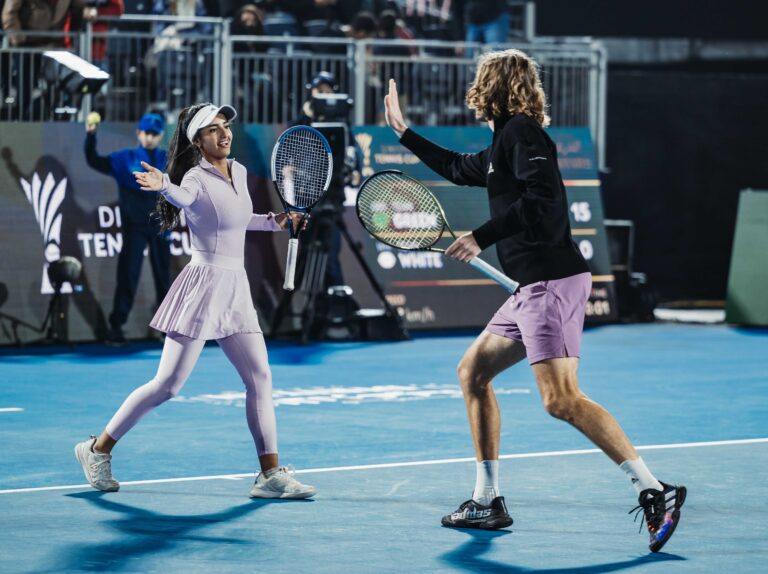 Saudi tennis stars shine during exhibiton - Diriyah Tennis Cup